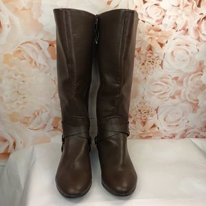 Merona | Shoes | Merona Brown Riding Boots Tall Metal Detail 9 | Poshmark